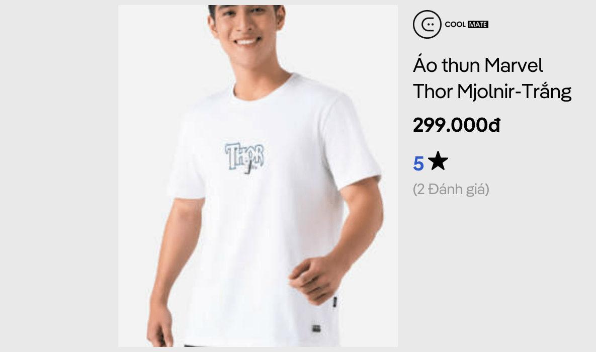 Áo thun Marvel Thor Mjolnir - Coolmate