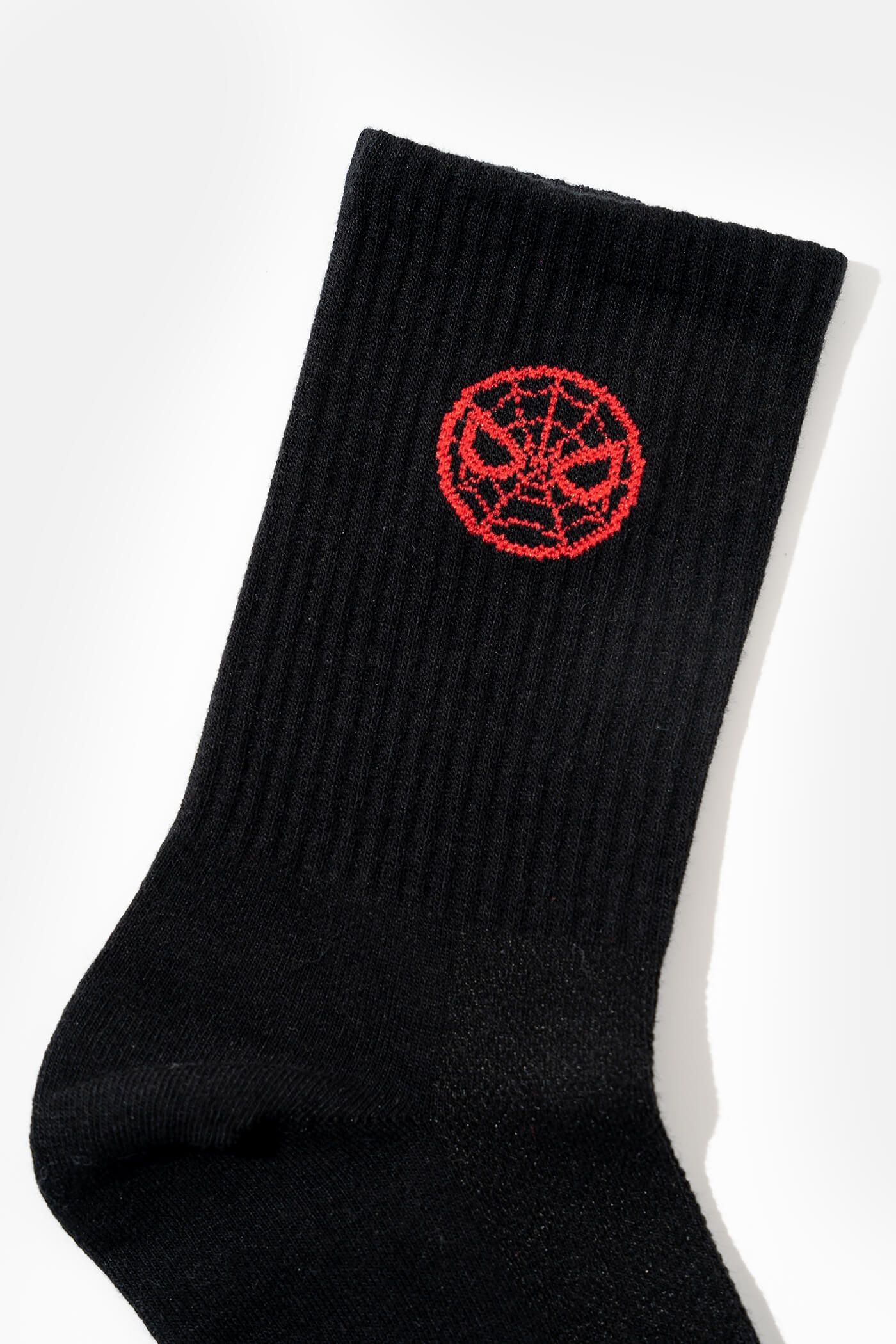 Tất/Vớ Cổ Dài Marvel Spiderman Vải Cotton Màu Đen - Coolmate